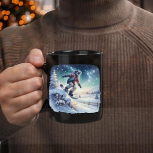 Personalized Snowboard Lover Mug, Winter Sports Coffee Cup, Custom ...