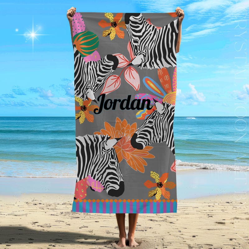 Jungle Theme Beach Towel - Etsy