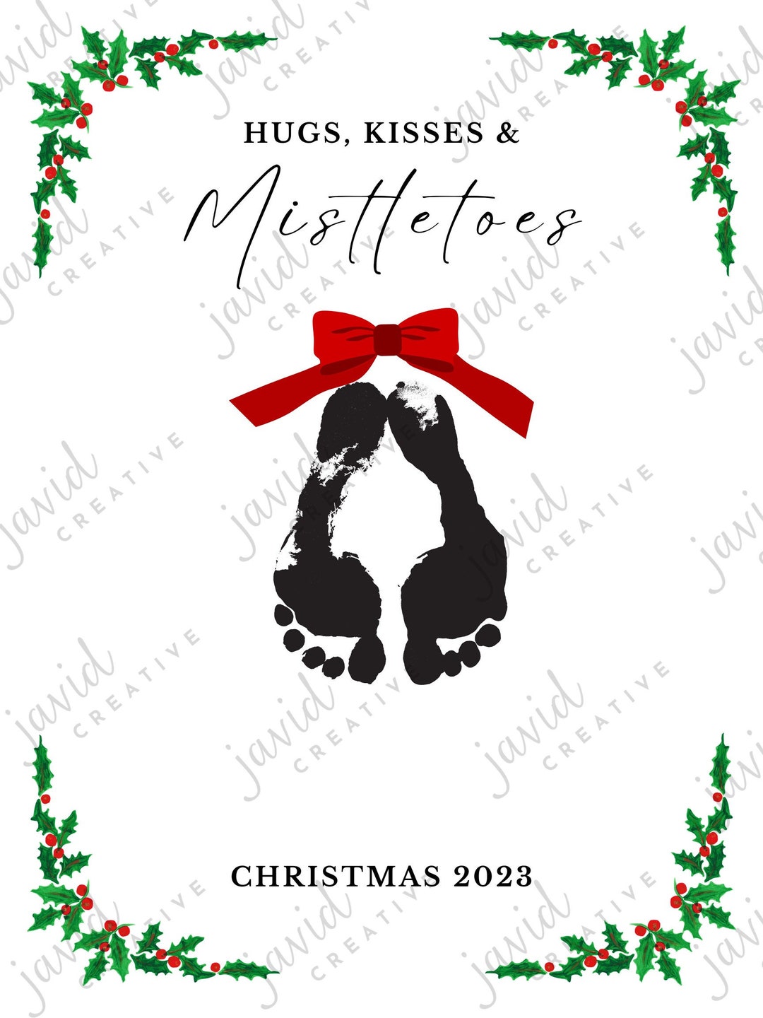Baby's Mistletoe Art Print for the Holidays - Etsy