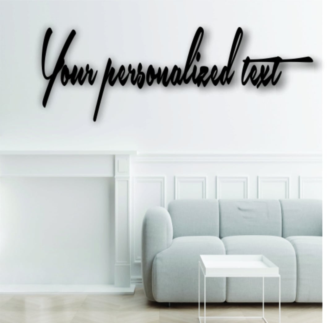 Text to Decorate Your Wall/custom Pvc Words/solid Letters/edges Rounded ...