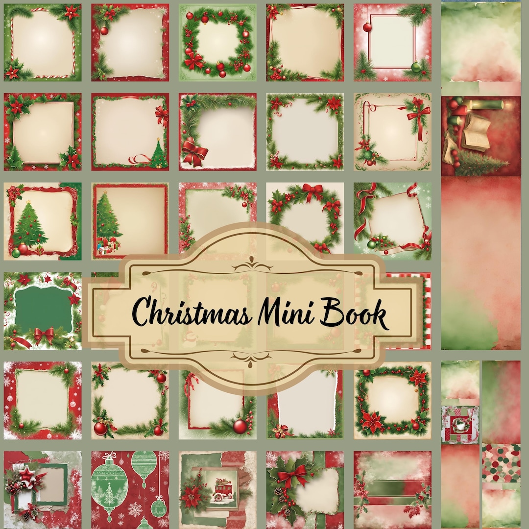 Christmas Easter MINI BOOK, Digital Easter Mini Book, Rabbit, JUNK ...