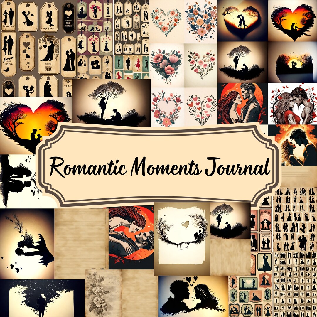 Romantic Moments Journal, Valentine's Day, Journal Pages, Junk Journal ...