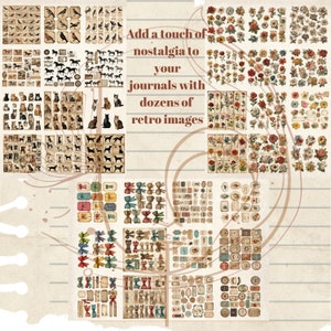 Rustic JUNK JOURNAL KIT (printable Jpg Page With Ephemera, Cover, Card ...