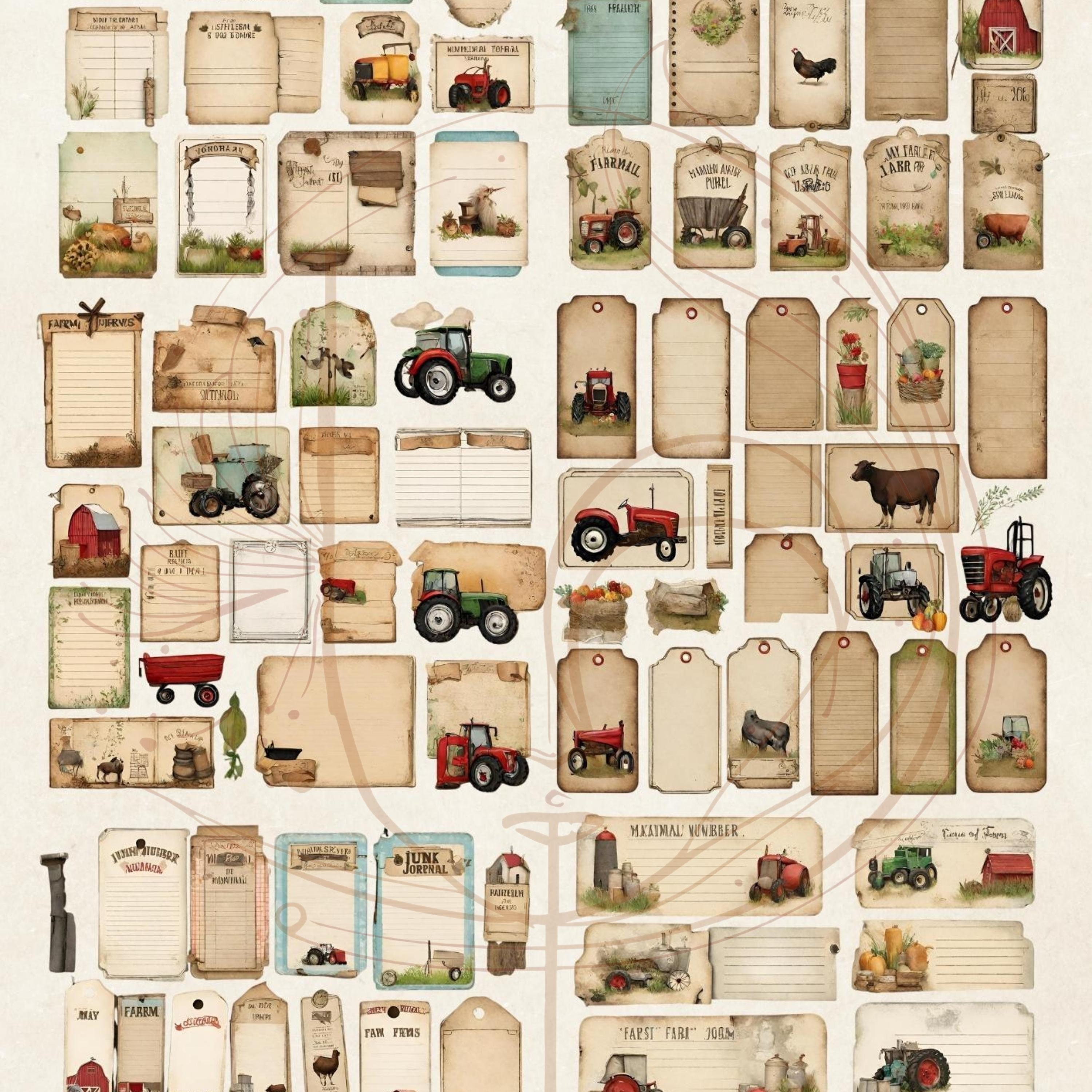 RUSTIC Farm JUNK JOURNAL Kit, Grateful, Neutral, Fall, Journal ...