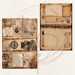 Rustic JUNK JOURNAL KIT (printable Jpg Page With Ephemera, Cover, Card ...