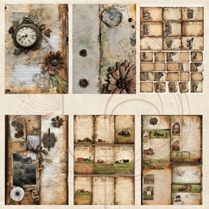 RUSTIC Farm JUNK JOURNAL Kit, Grateful, Neutral, Fall, Journal ...