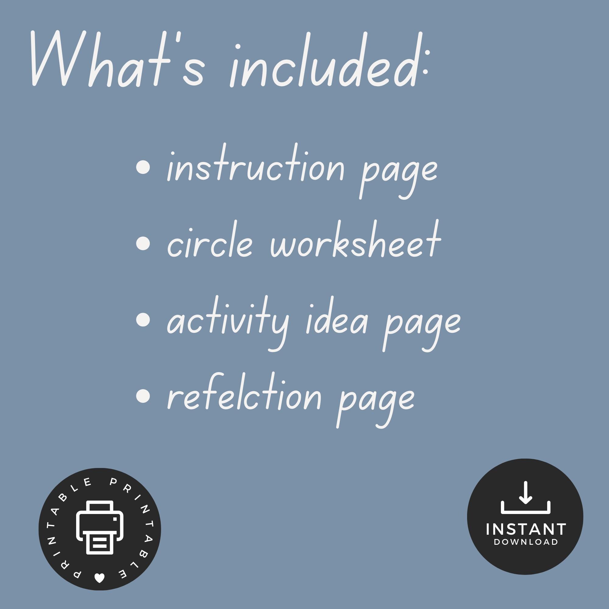 Circle of Control Printable PDF for Kids - Emotional Regulation Tool ...