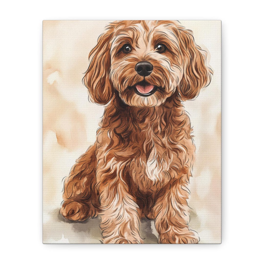 Cavapoo Printed Matte Canvas, Stretched, 1.25 - Etsy