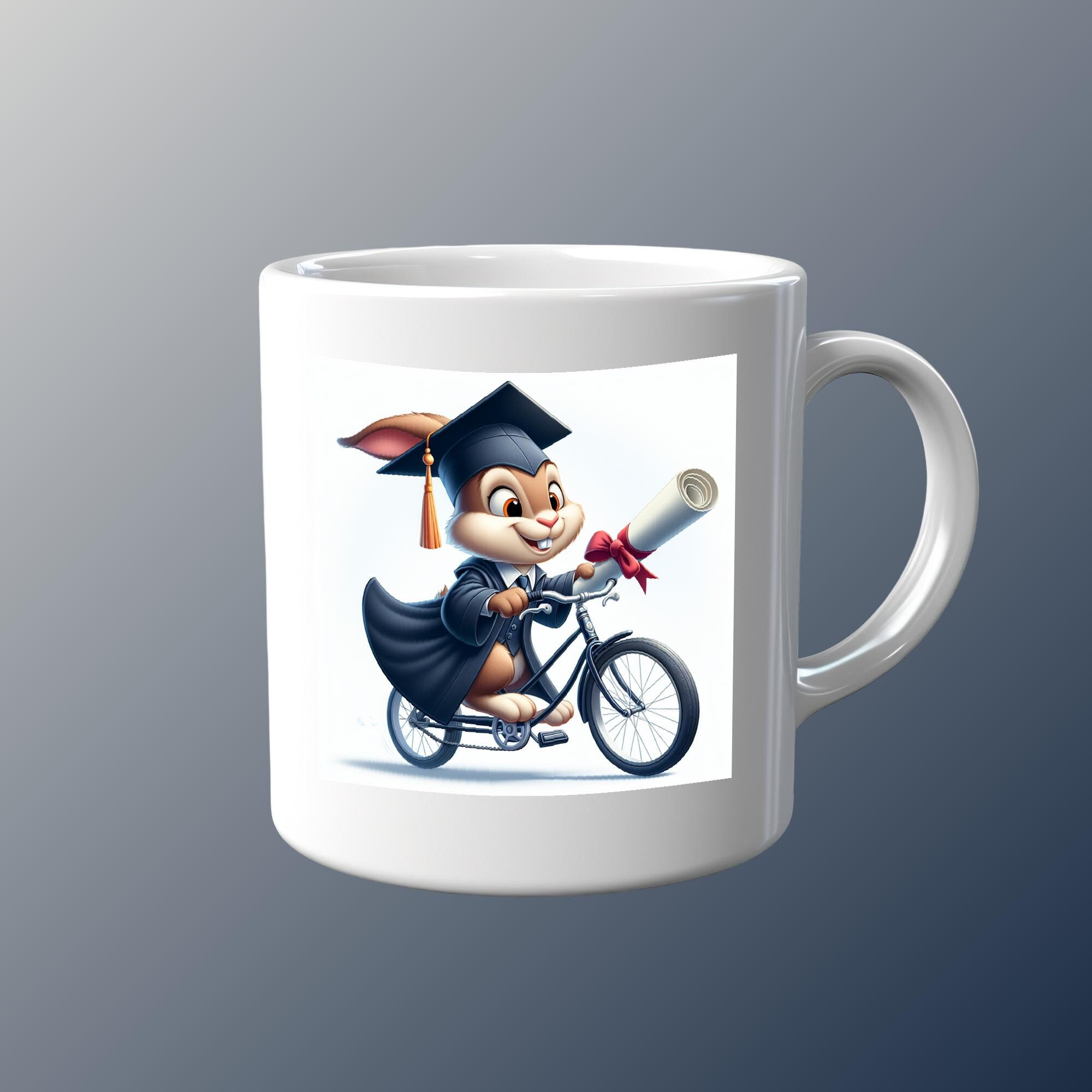 Kids Graduation Clipart Bundle Set - Cute Cartoon Rabbit Wearing a ...