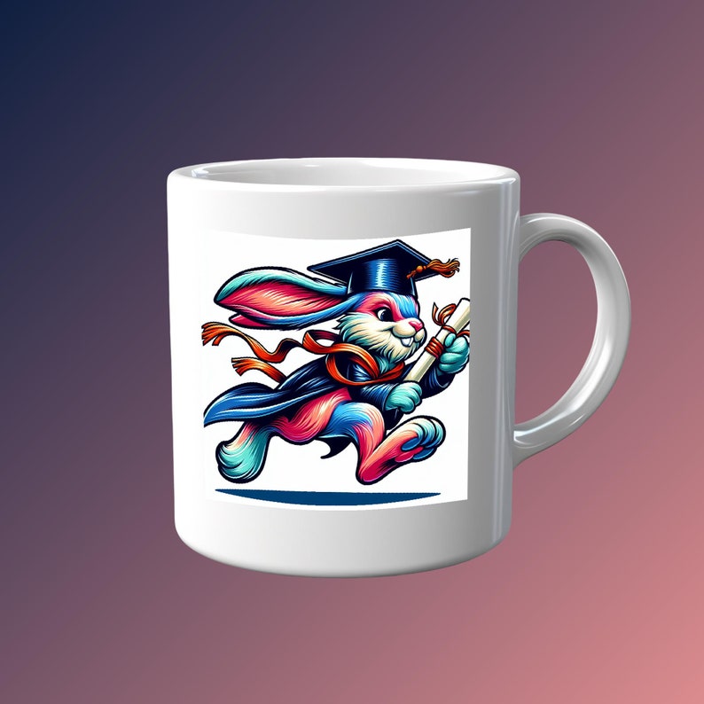 Kids Graduation Clipart Bundle Set - Cute Cartoon Rabbit Wearing a ...