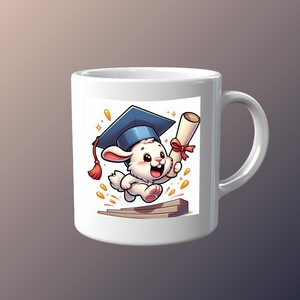 Kids Graduation Clipart Bundle Set - Cute Cartoon Rabbit Wearing a ...