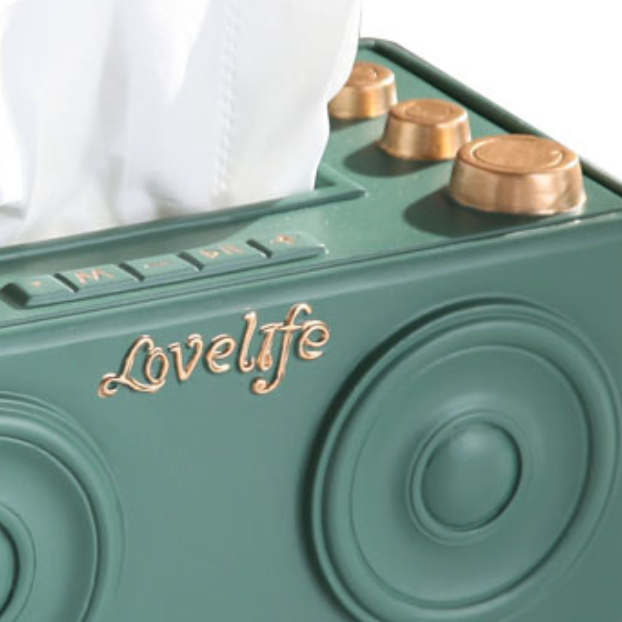 Pink Radio Inspired Resin Tissue Box Holder, Speaker Shaped Tissue ...