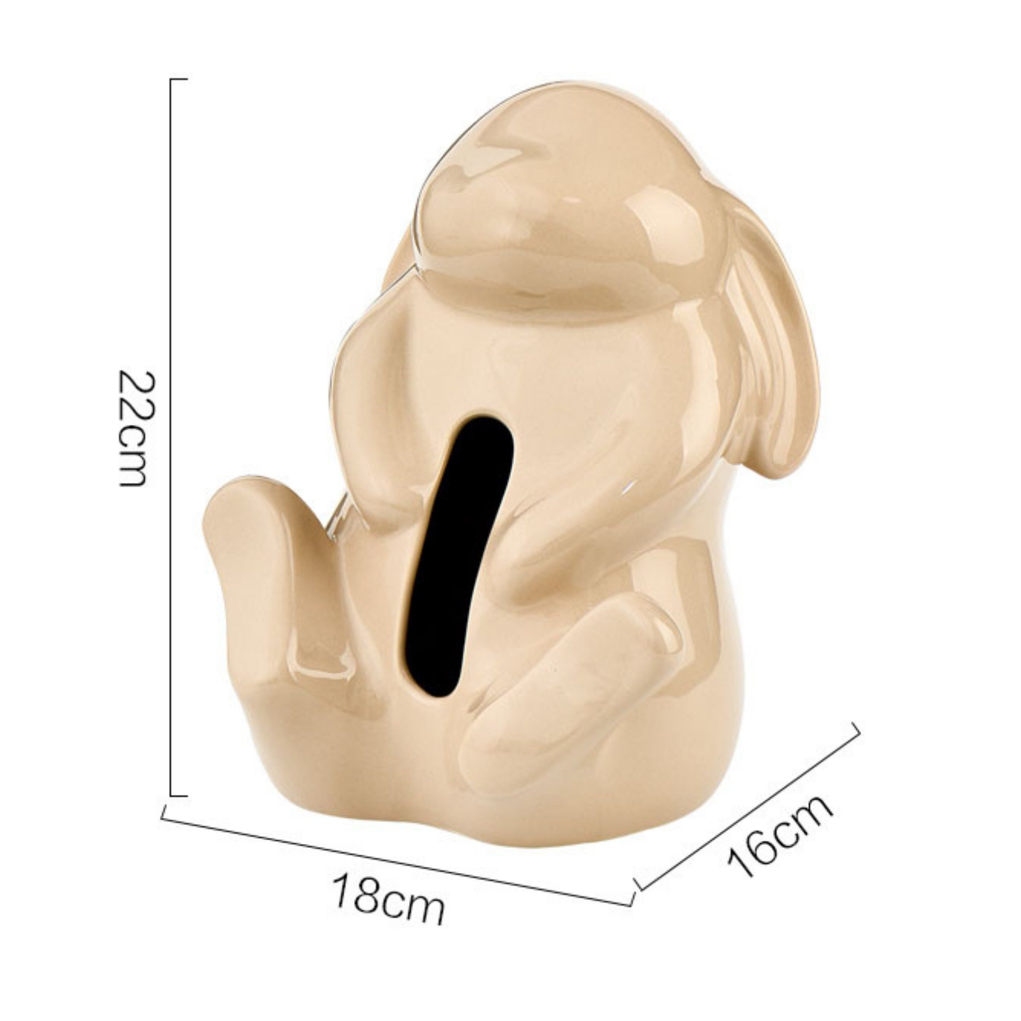 Ceramic Bunny Tissue Box Cartoon Silver Rabbit Cute Hare Napkin Paper ...