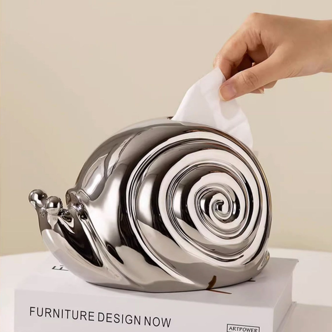 Ceramic Snail Tissue Box, Cartoon Animal Tissue Box Cover Facial Tissue ...