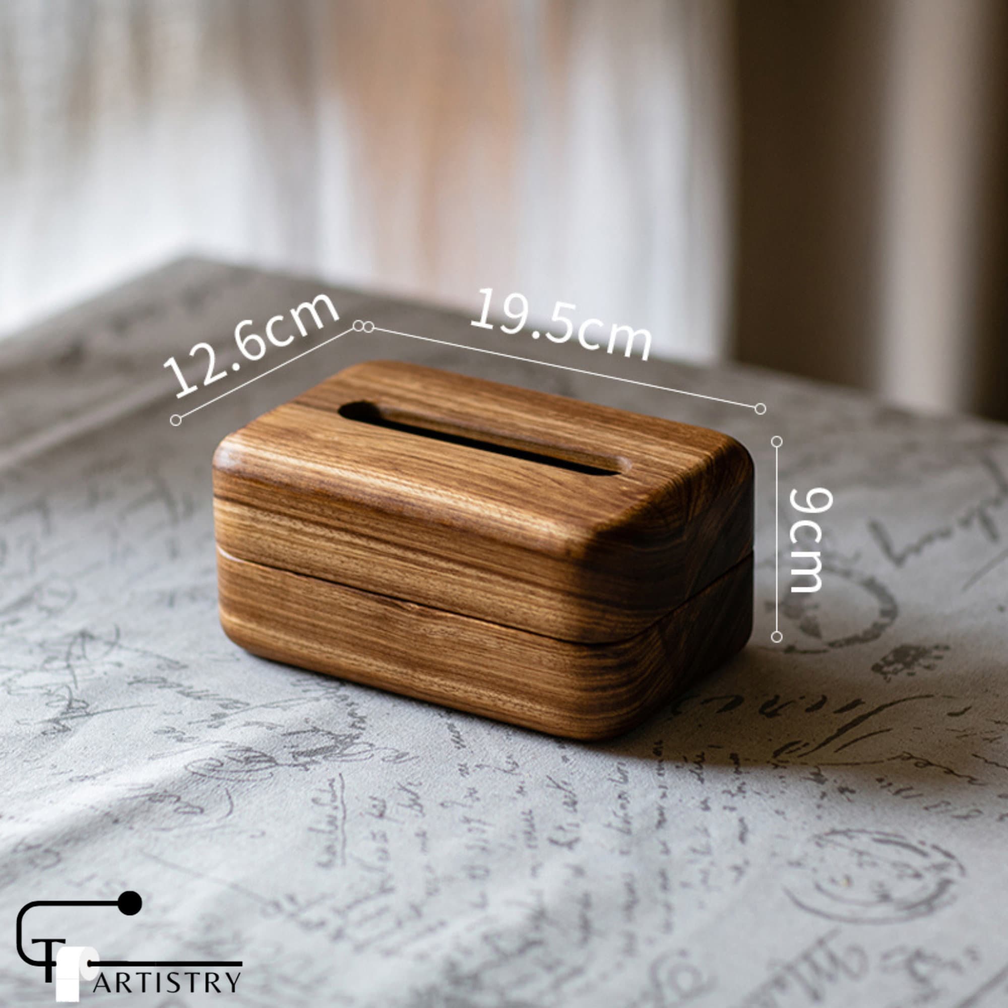 Solid Wood Tissue Box Cover, Wooden Box Art , Restroom Tissue Storage ...