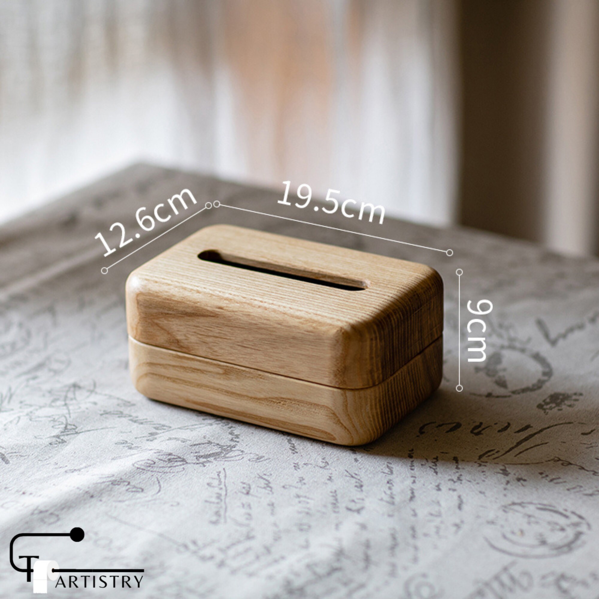 Solid Wood Tissue Box Cover, Wooden Box Art , Restroom Tissue Storage ...