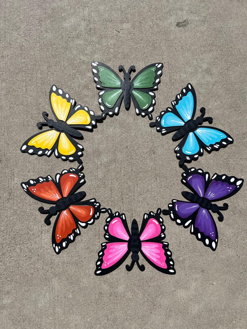 Butterfly - Hand Painted Wood Decor - Etsy