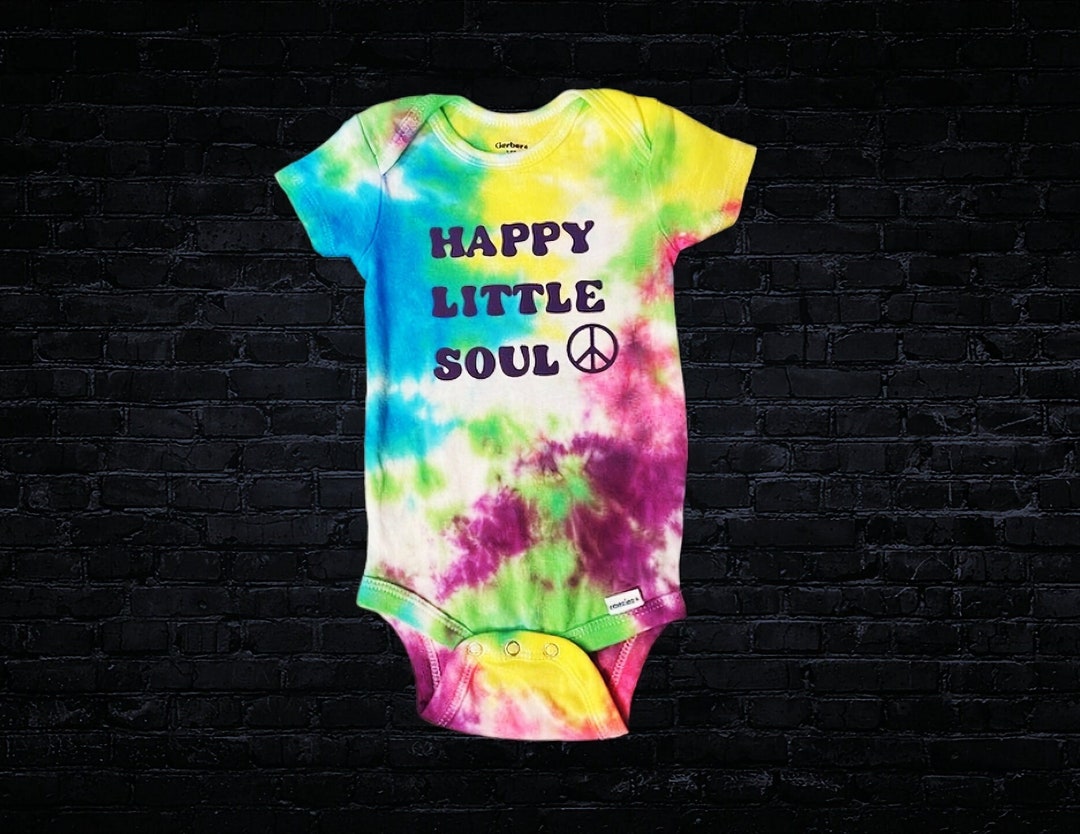 Happy Little Soul Baby Onesies Hippie Onesies Baby Clothes Tie Dye ...