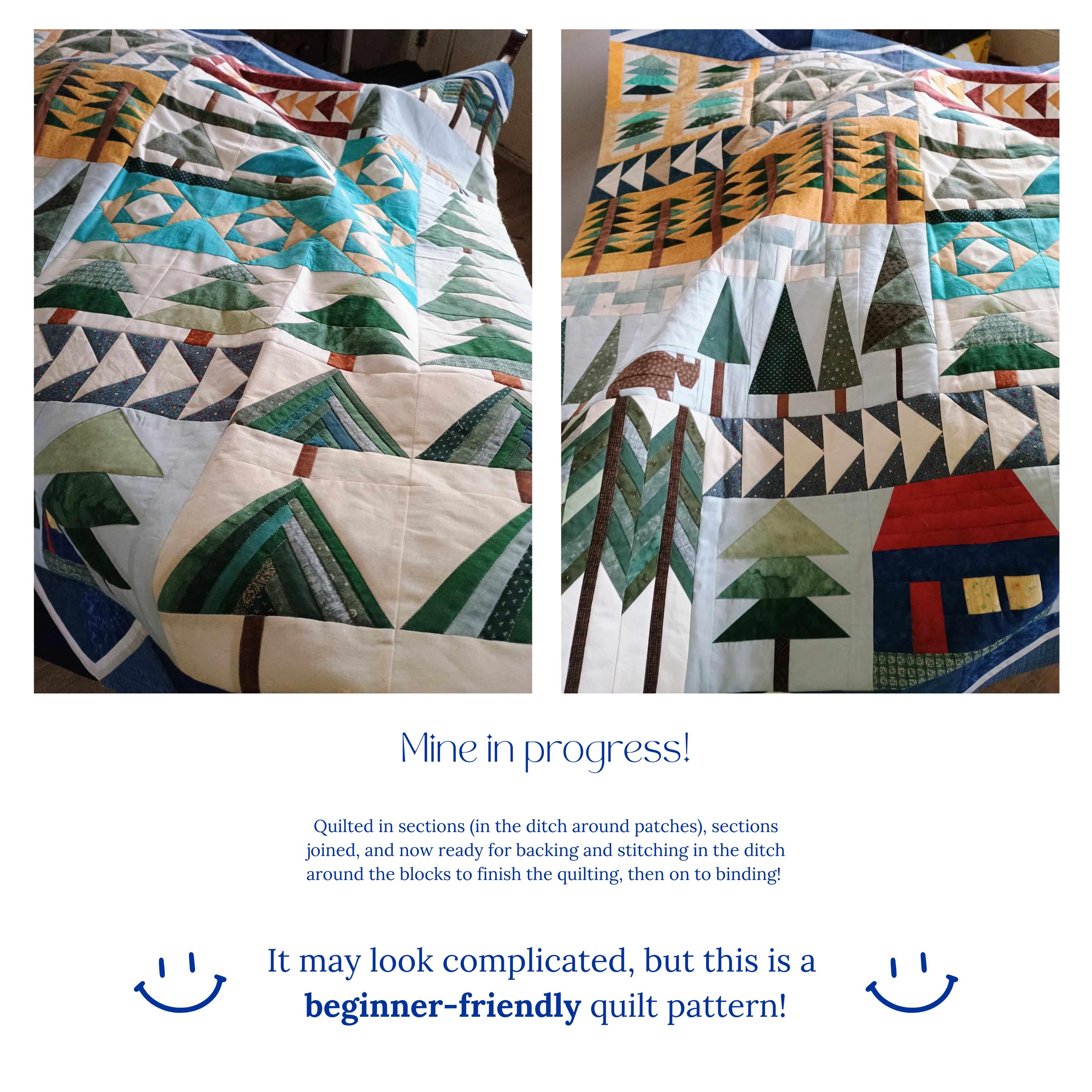 A Cabin in the Woods Quilt Pattern, Foundation Paper Piecing Pattern ...