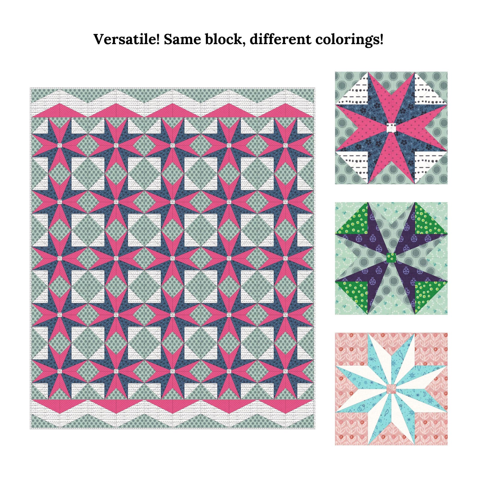 Oh My Stars! Quilt Pattern, Foundation Paper Piecing Pattern, Beginner ...