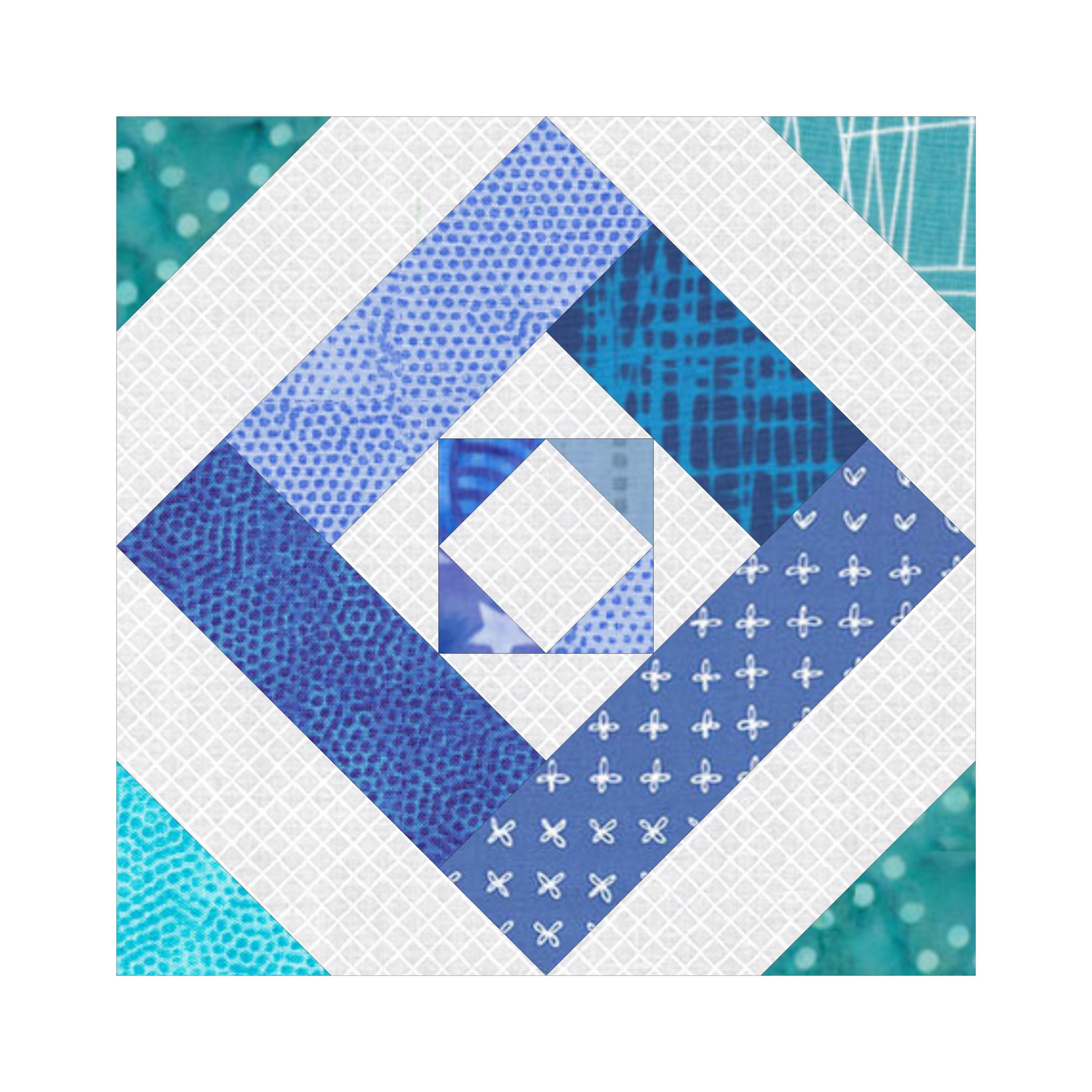 Cabin Mosaic Quilt Block Pattern, Foundation Paper Piecing Pattern ...