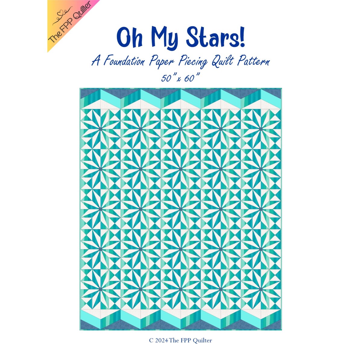 Oh My Stars! Quilt Pattern, Foundation Paper Piecing Pattern, Beginner ...