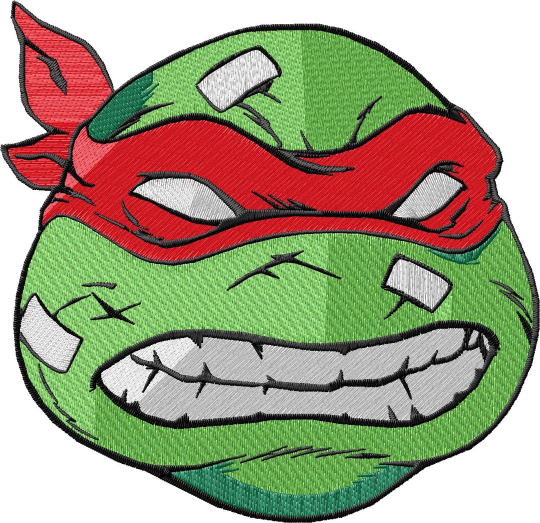 Ninja Turtle Rafael Embroidery File Pes, Exp, Xxx, Dst, Jef, Xxx, U01 ...