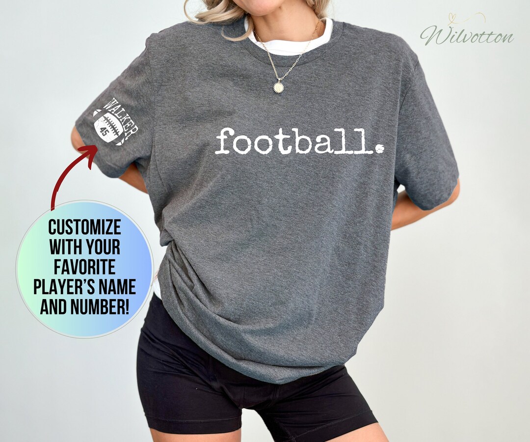 Custom Football Girlfriend Shirt, Personalized Girlfriend Game Day ...