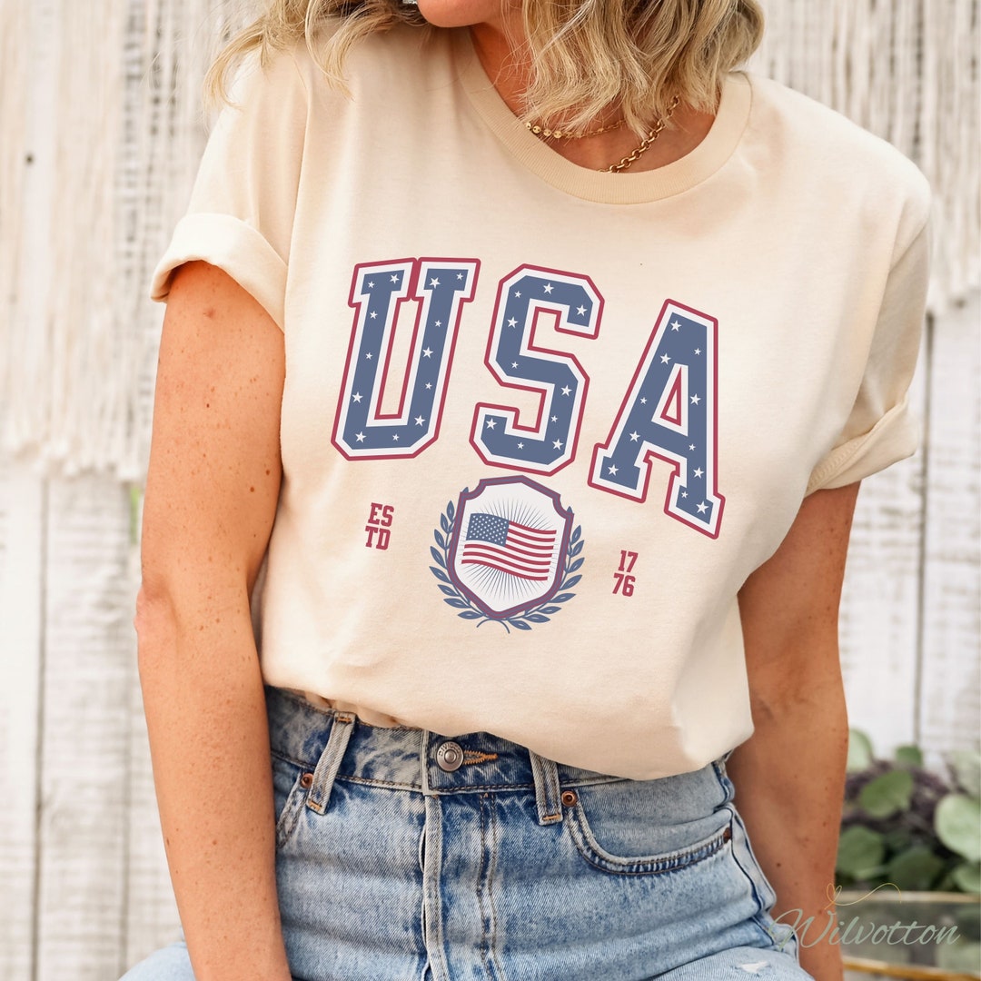 USA American Flag Shirt, Country Concert Tee, America EST 1776 T-shirt ...