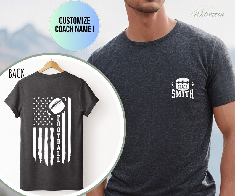 Custom Football Coach Shirt, Personalized Football Coach Crewneck T ...
