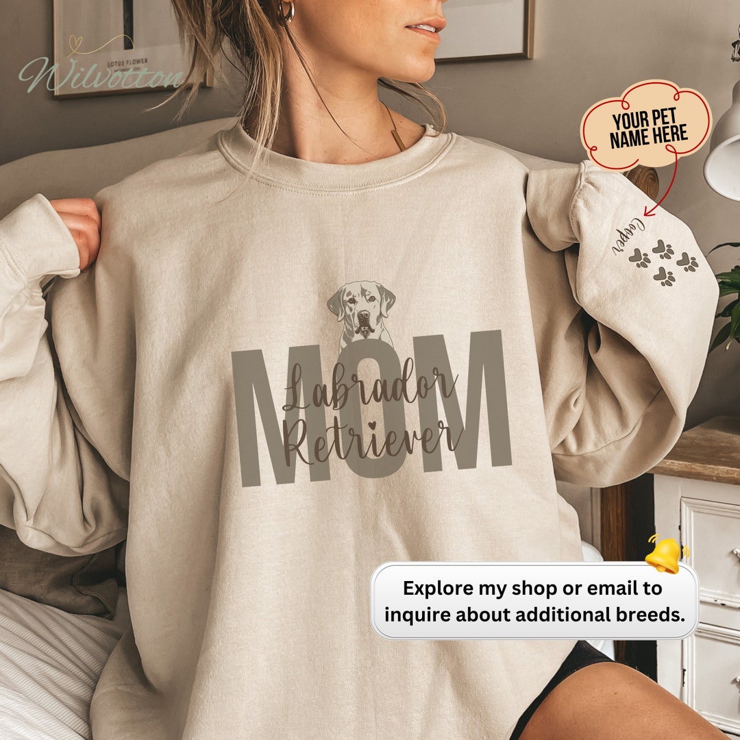 Labrador Retriever Dog Personalized Custom Sweatshirt, Yellow Chocolate ...