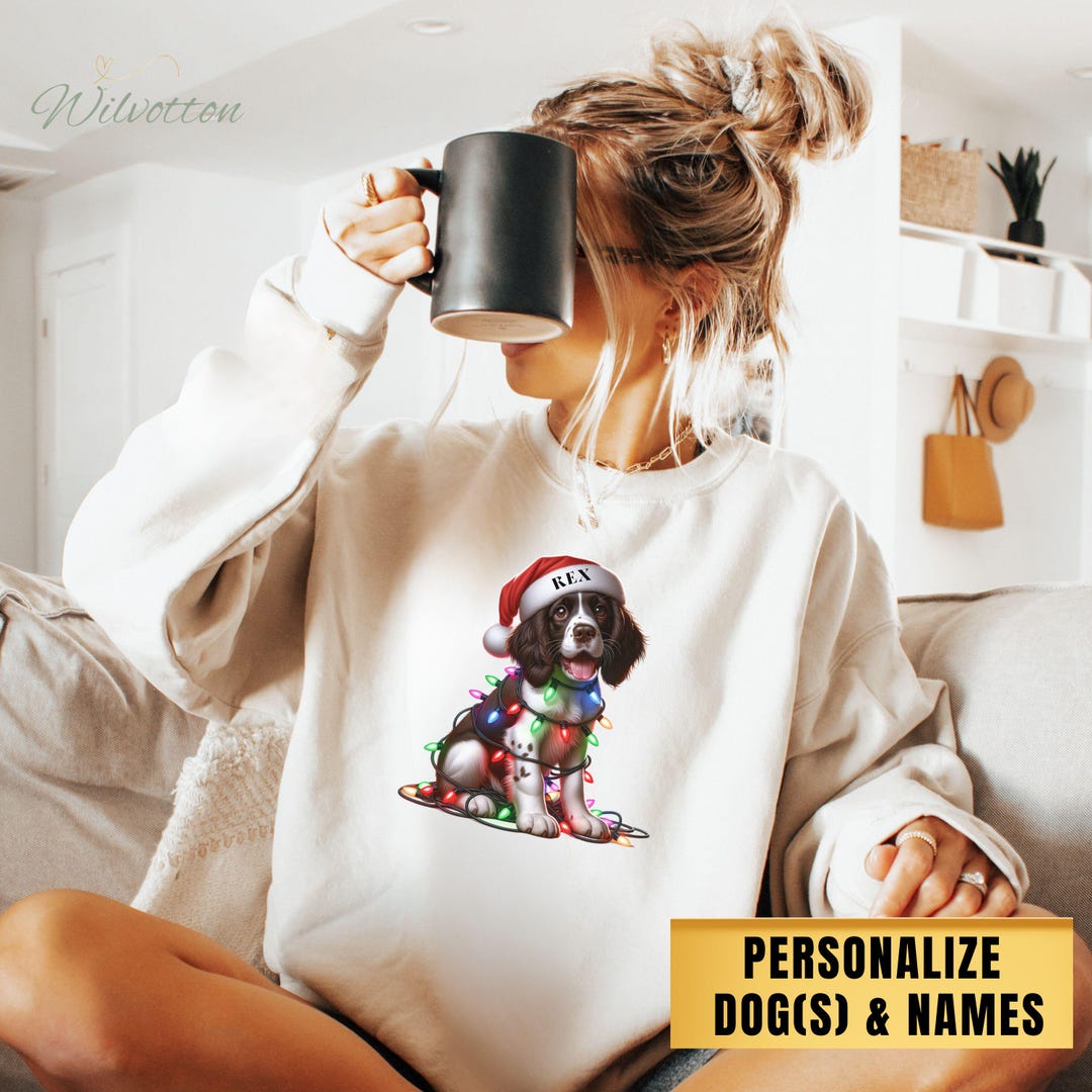 Springer Spaniel Personalized Christmas Sweater, Springer Spaniel ...