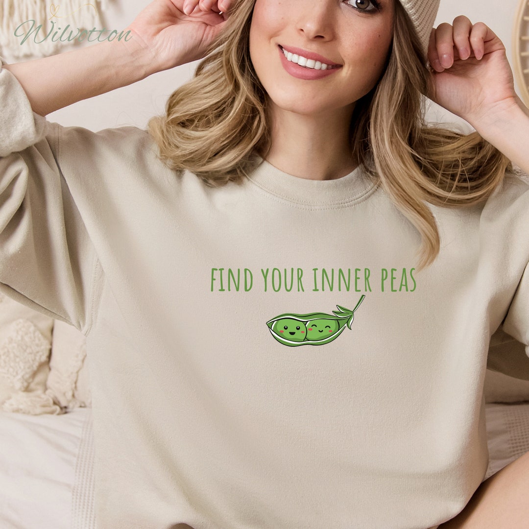 Vegetable Sweatshirt, Inner Peas Shirt, Funny Gift, Funny Sweatshirt, Food Lover Shirt, Food Pun ...