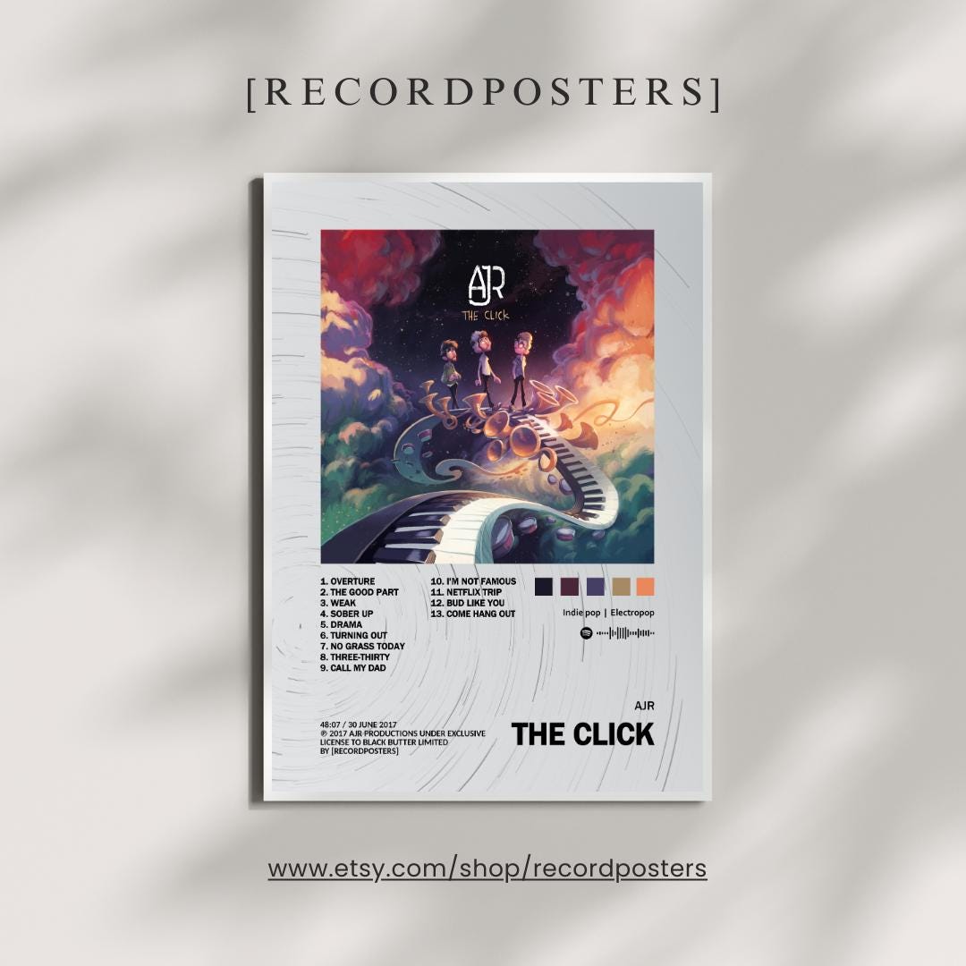AJR 'the Click' Album Poster - Album Cover Art Print - Pop Rock Wall ...