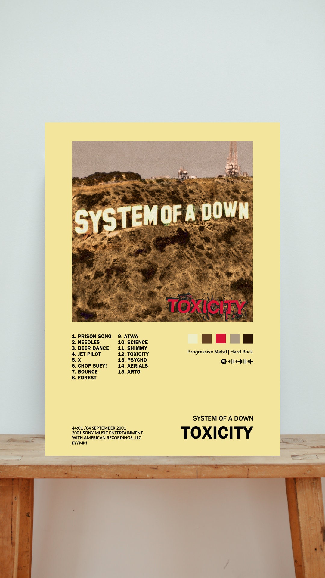 System of a Down 'toxicity' Album Cover Poster Music Wall Art Print ...