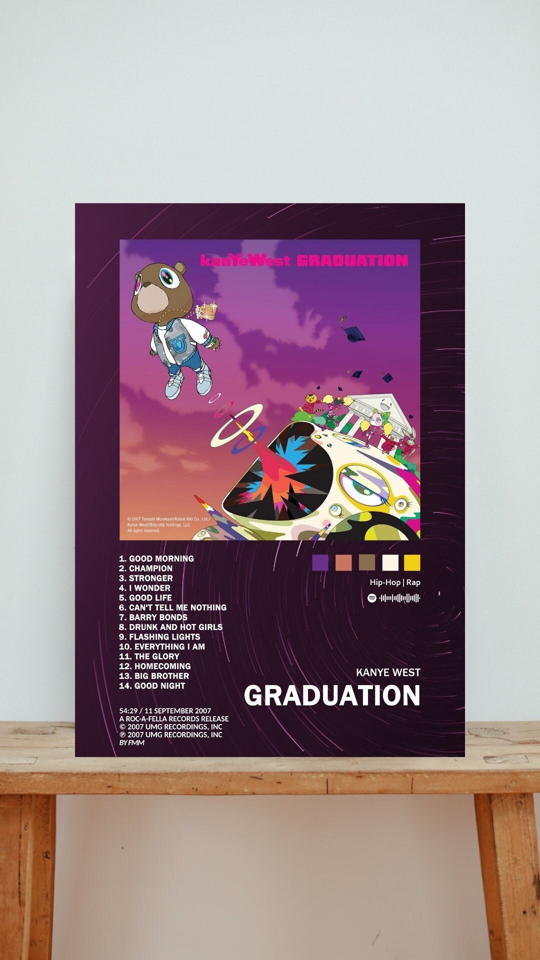 Kanye West 'graduation' Album Cover Poster dark - Etsy
