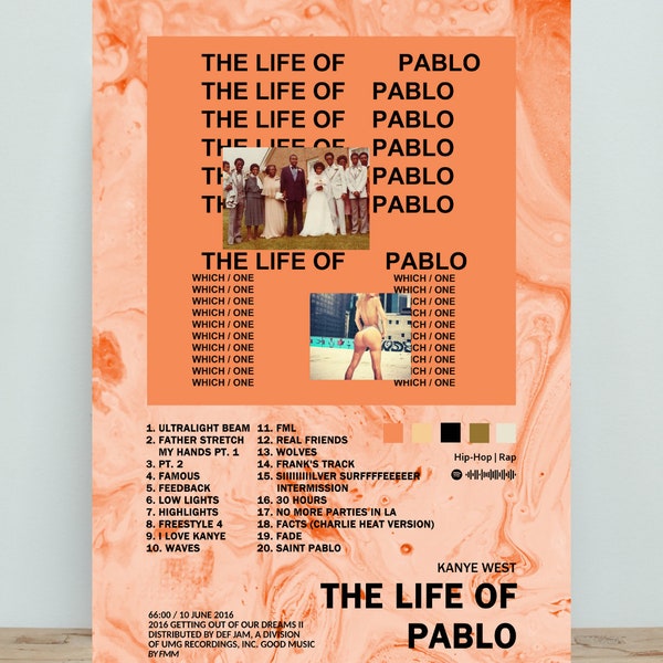 The Life of Pablo Album Cover - Etsy