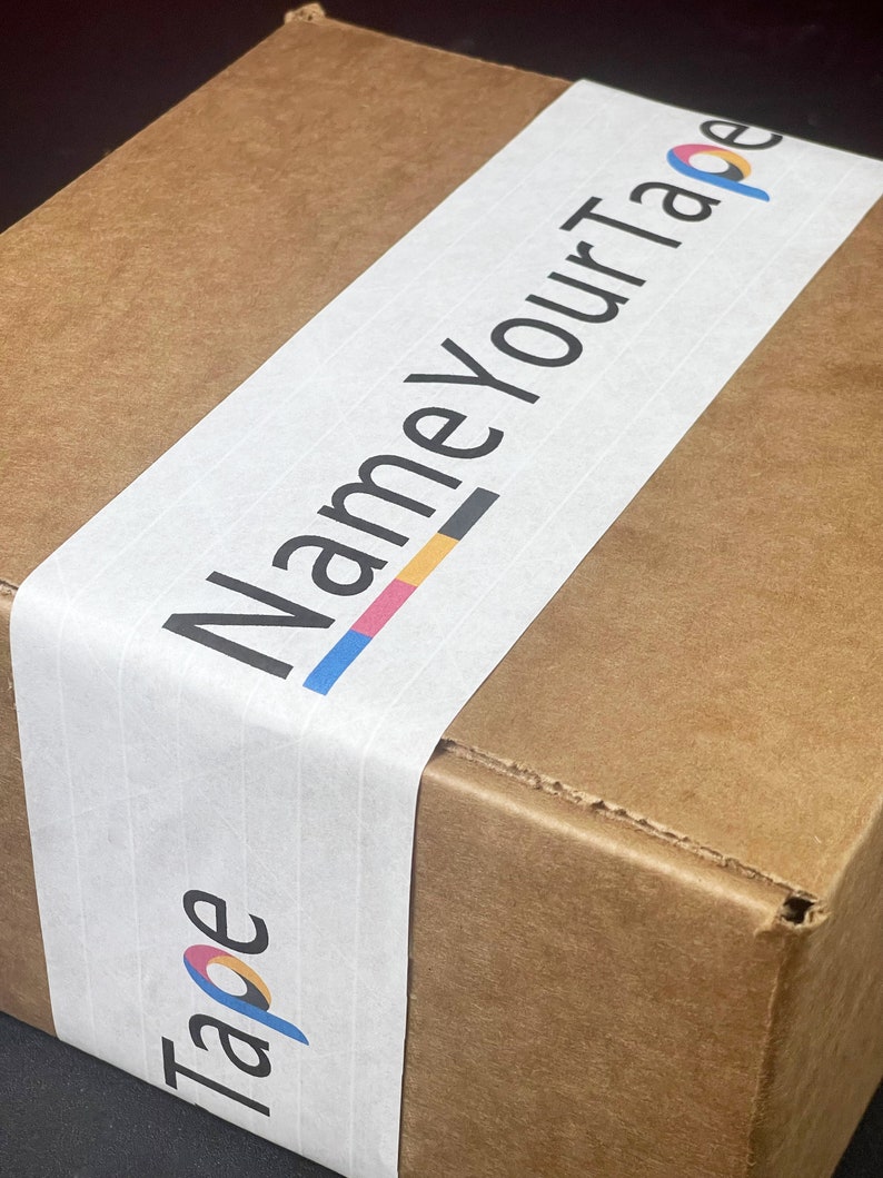 CUSTOM Packaging Tape - White Kraft Water-activated | Custom Gummed ...