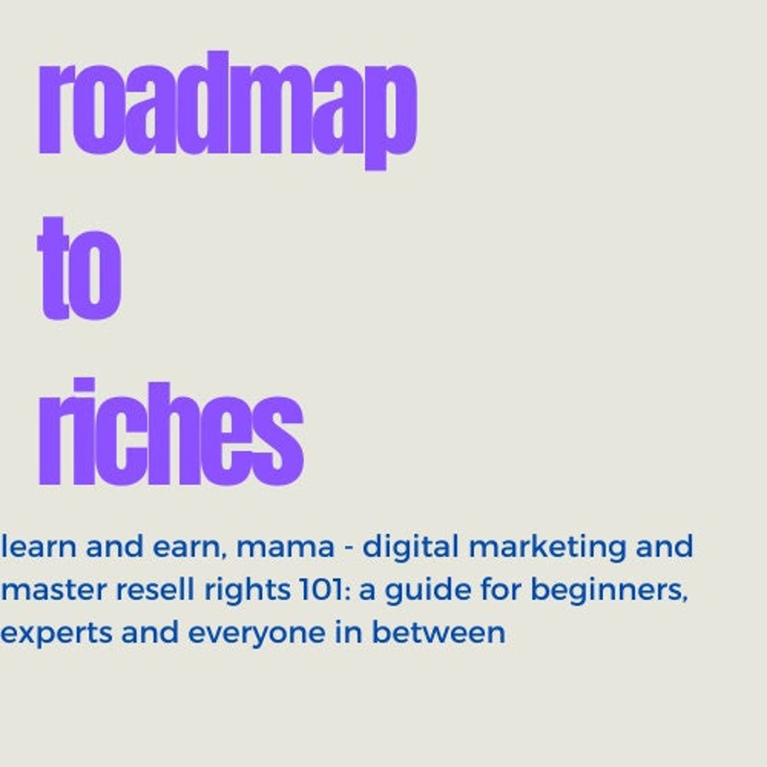 Roadmap To Riches Digital Marketing Course Etsy