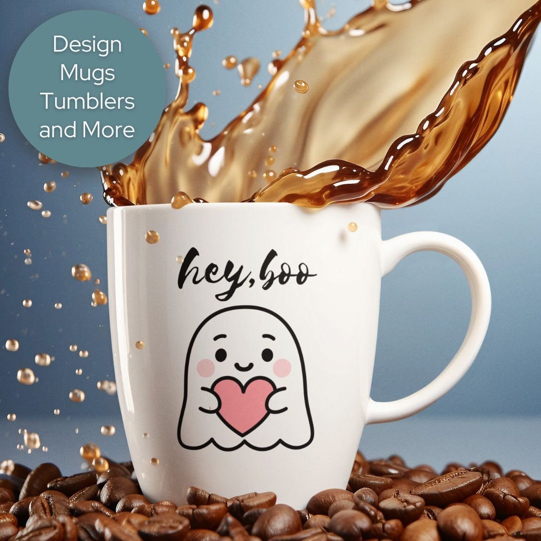 Hey Boo SVG, Cute Ghost, Clip Art, Graphic Design, Ghost T Shirt Svg ...