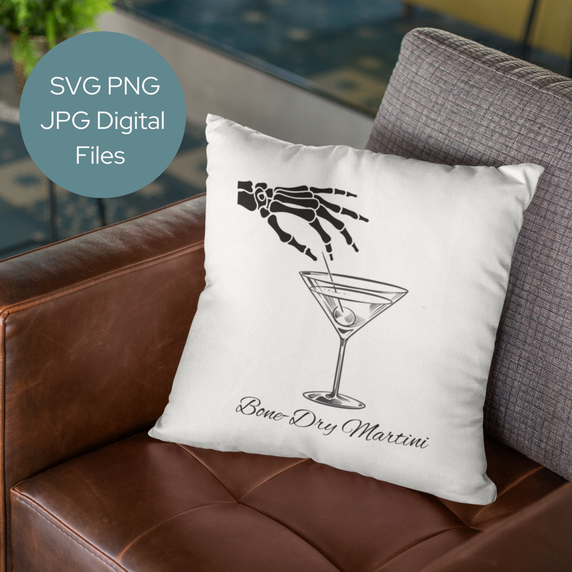 Skeleton Hand Martini Svg, Bone-dry Martini, Halloween Cocktail, Gothic ...