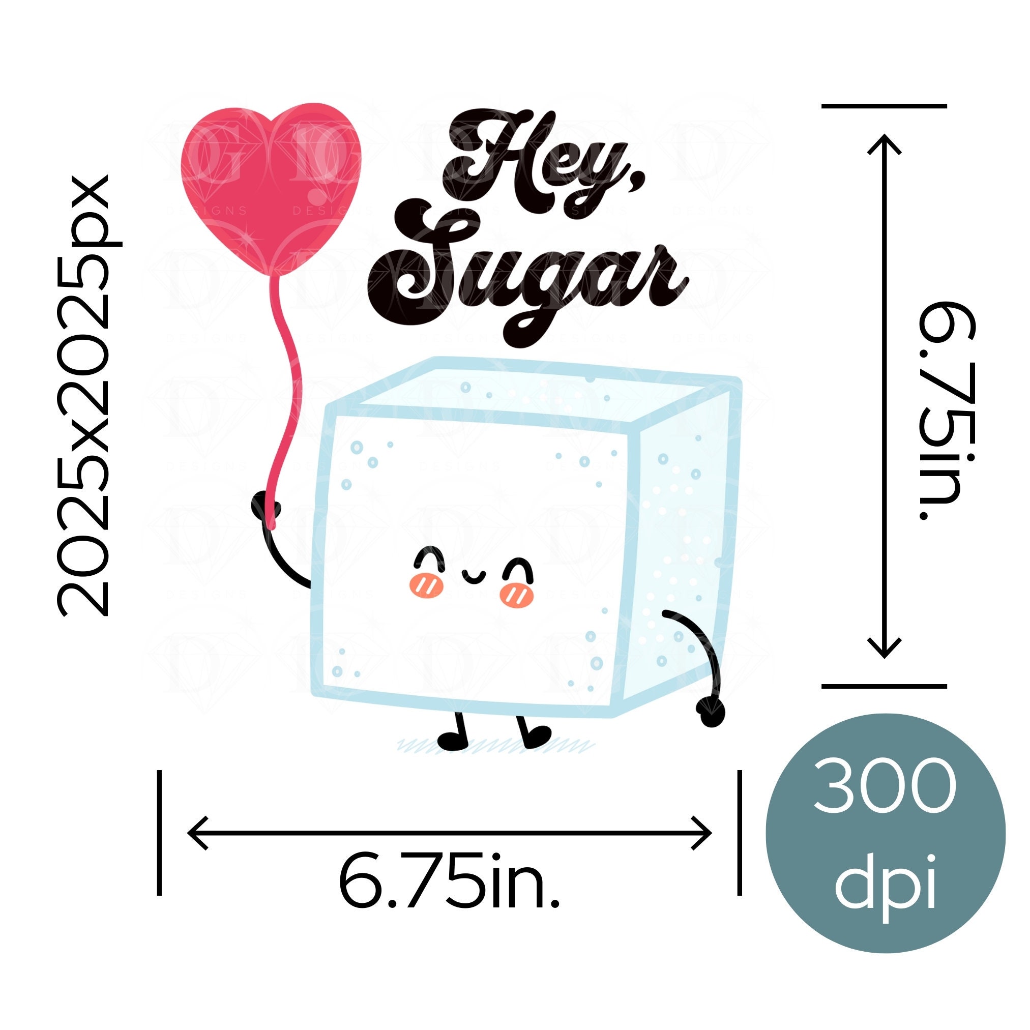 Hey Sugar PNG, Cute Valentine Png, Sugar Cube Png, Valentine's Png ...