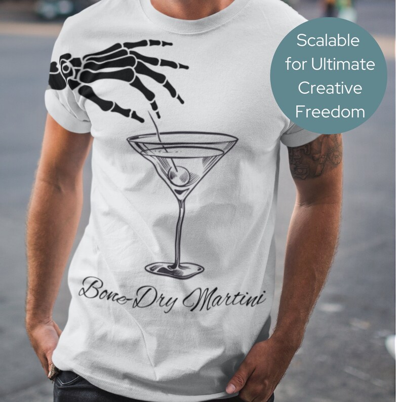 Skeleton Hand Martini Svg, Bone-dry Martini, Halloween Cocktail, Gothic ...