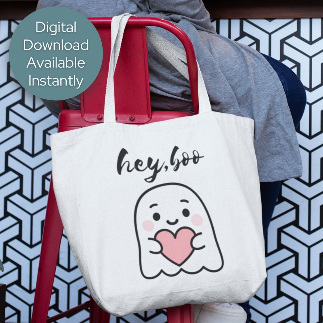 Hey Boo SVG, Cute Ghost, Clip Art, Graphic Design, Ghost T Shirt Svg ...