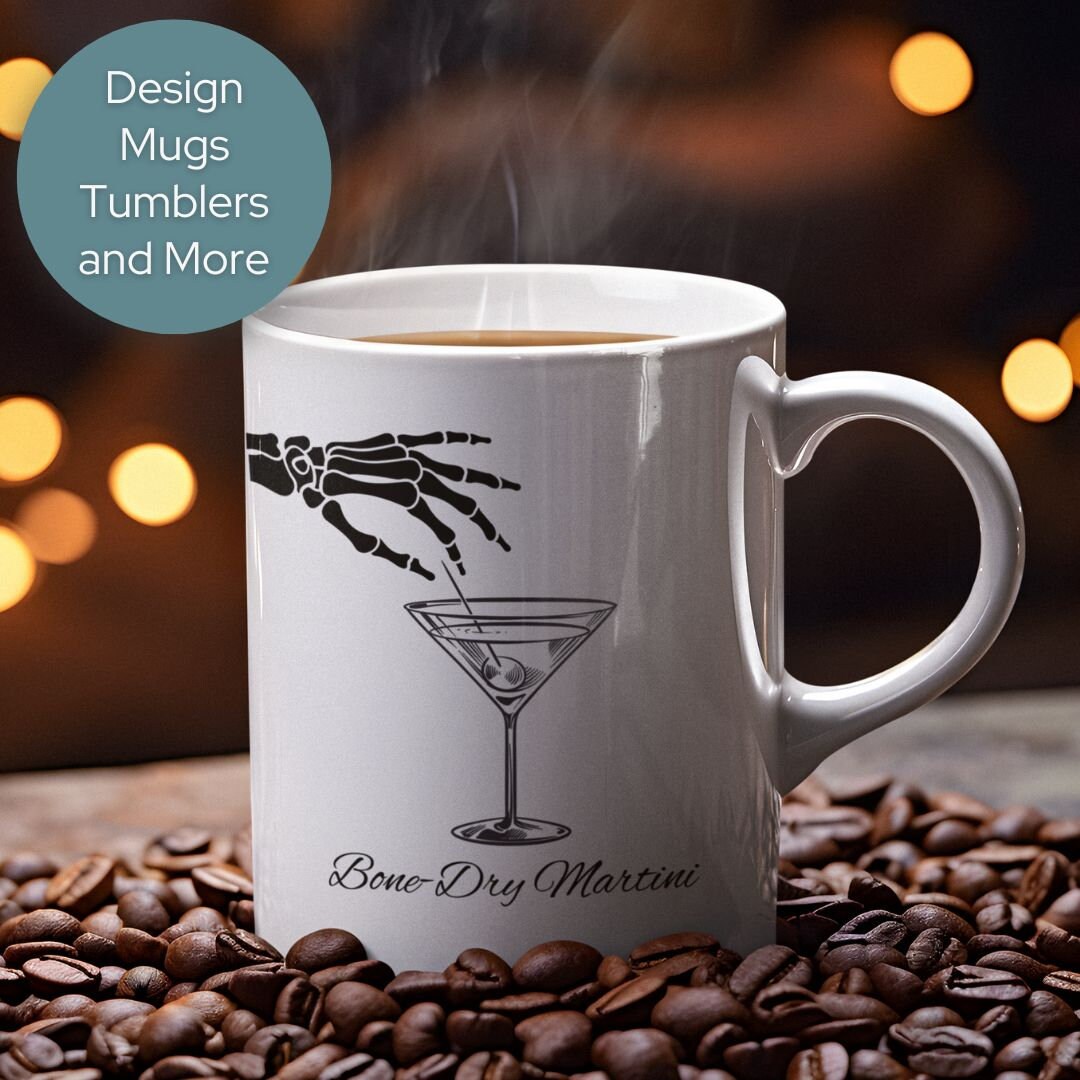 Skeleton Hand Martini Svg, Bone-dry Martini, Halloween Cocktail, Gothic ...