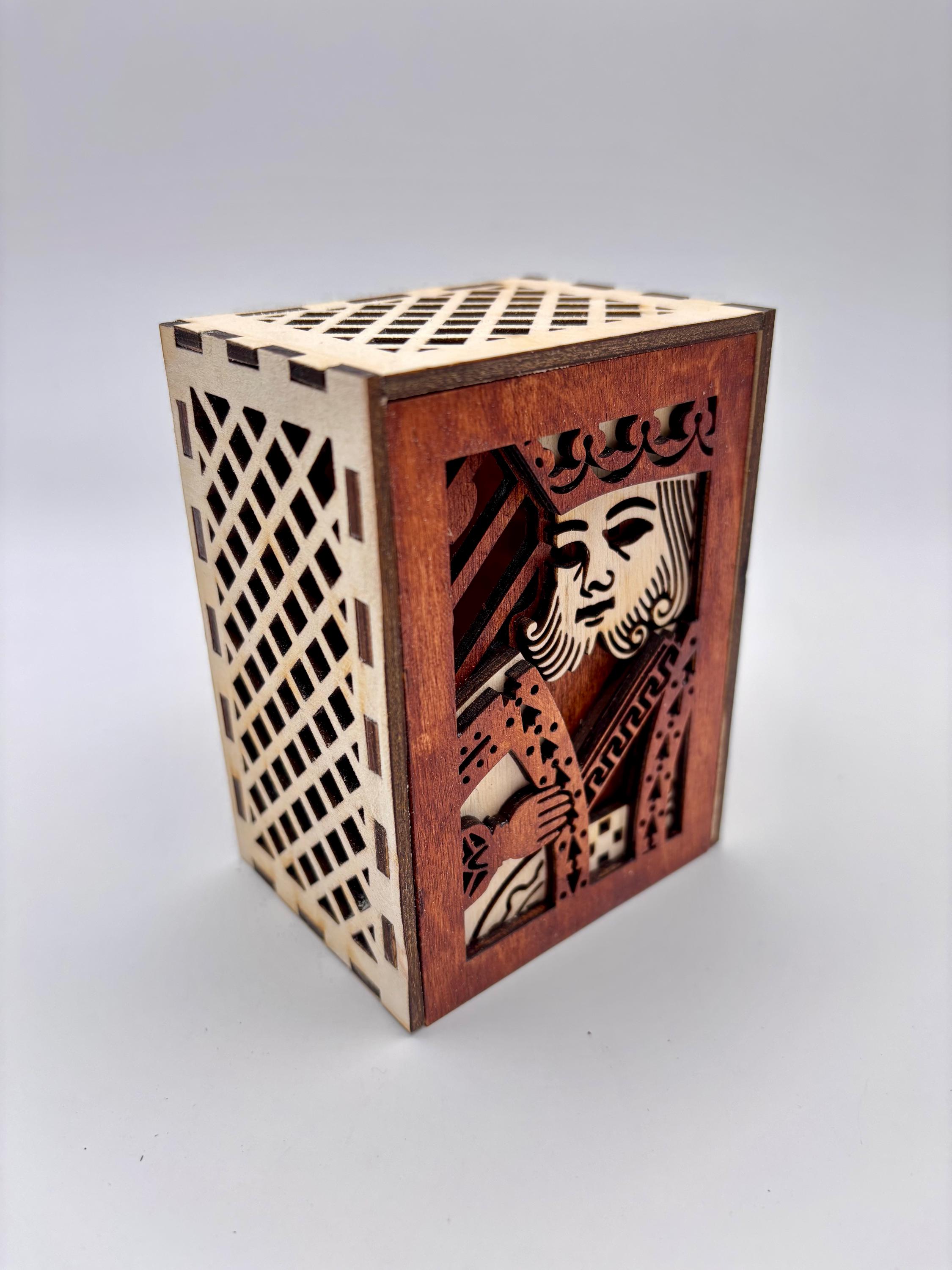 Handcrafted Wooden Poker Card Box: Free Engraving & Card Deck - Etsy