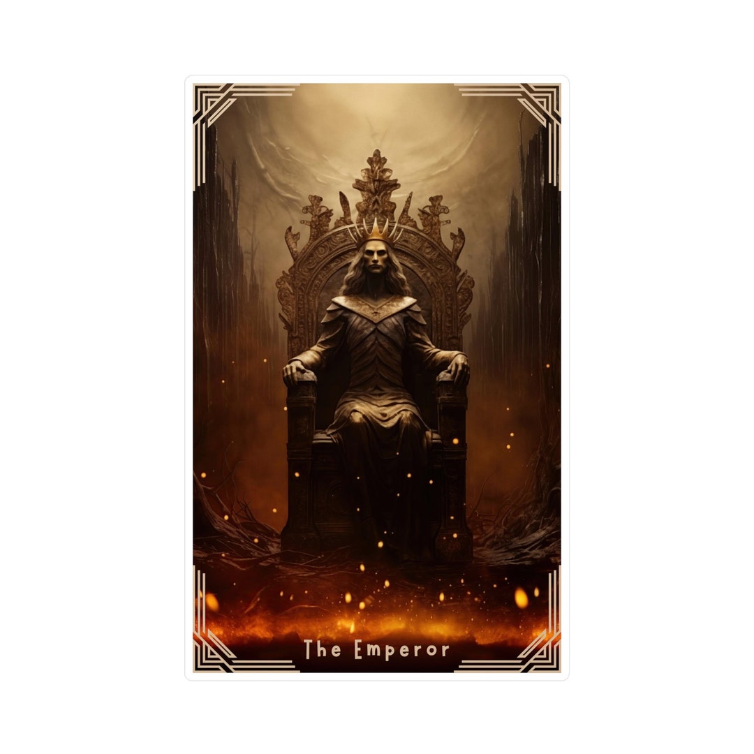 The Emperor Tarot Vinyl Sticker Durable Indoor/outdoor Sticker - Etsy