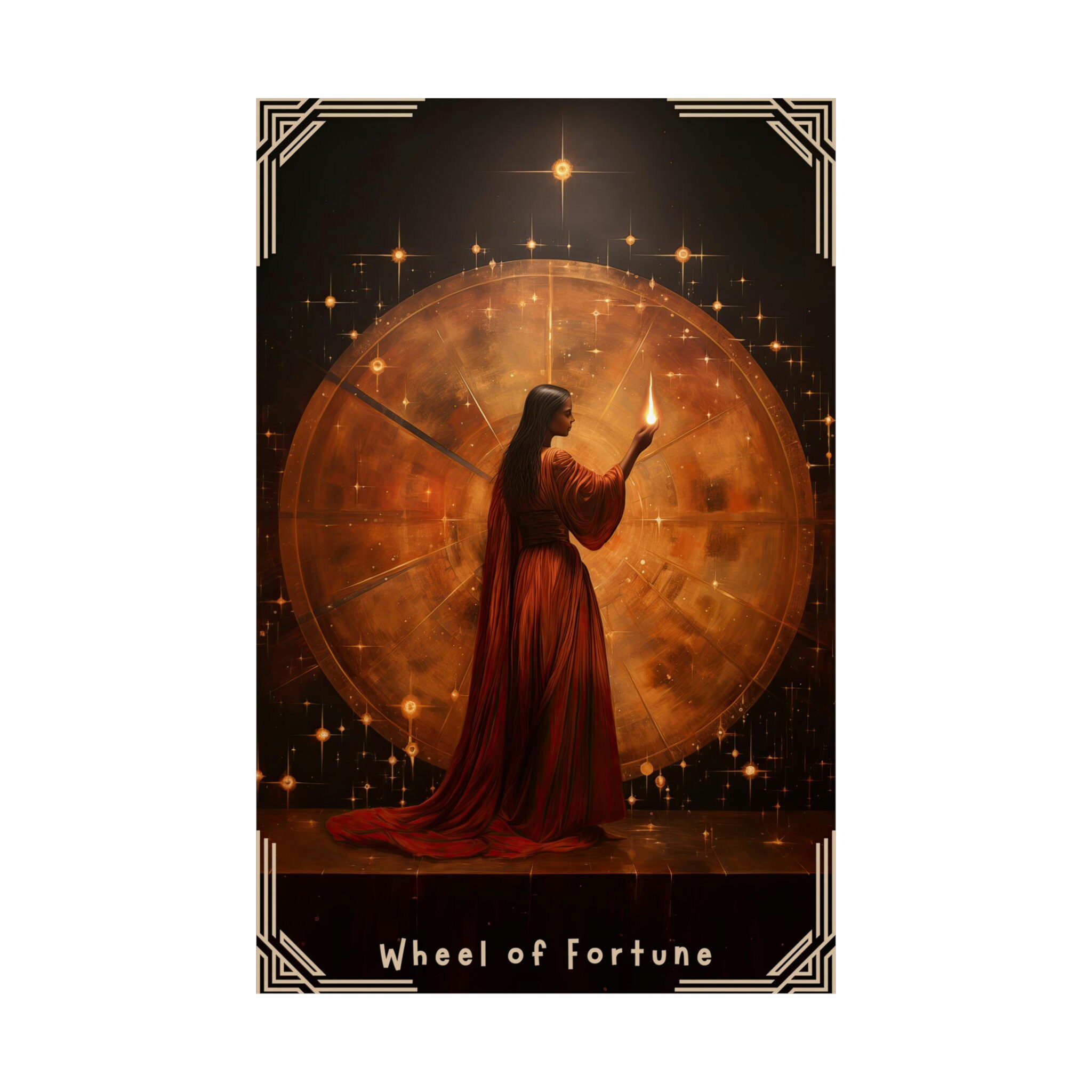 Wheel of Fortune Tarot Premium Poster 22x34in AI Design - Etsy