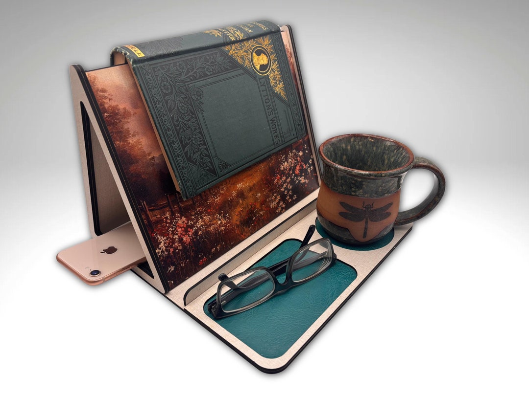 Custom Book Valet | Book Rest | Rustic Wooden Organizer | Reading Nook ...