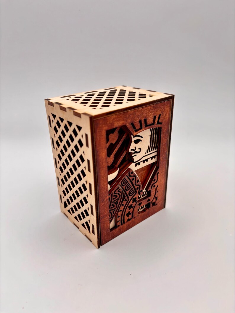 Handcrafted Wooden Poker Card Box: Free Engraving & Card Deck - Etsy